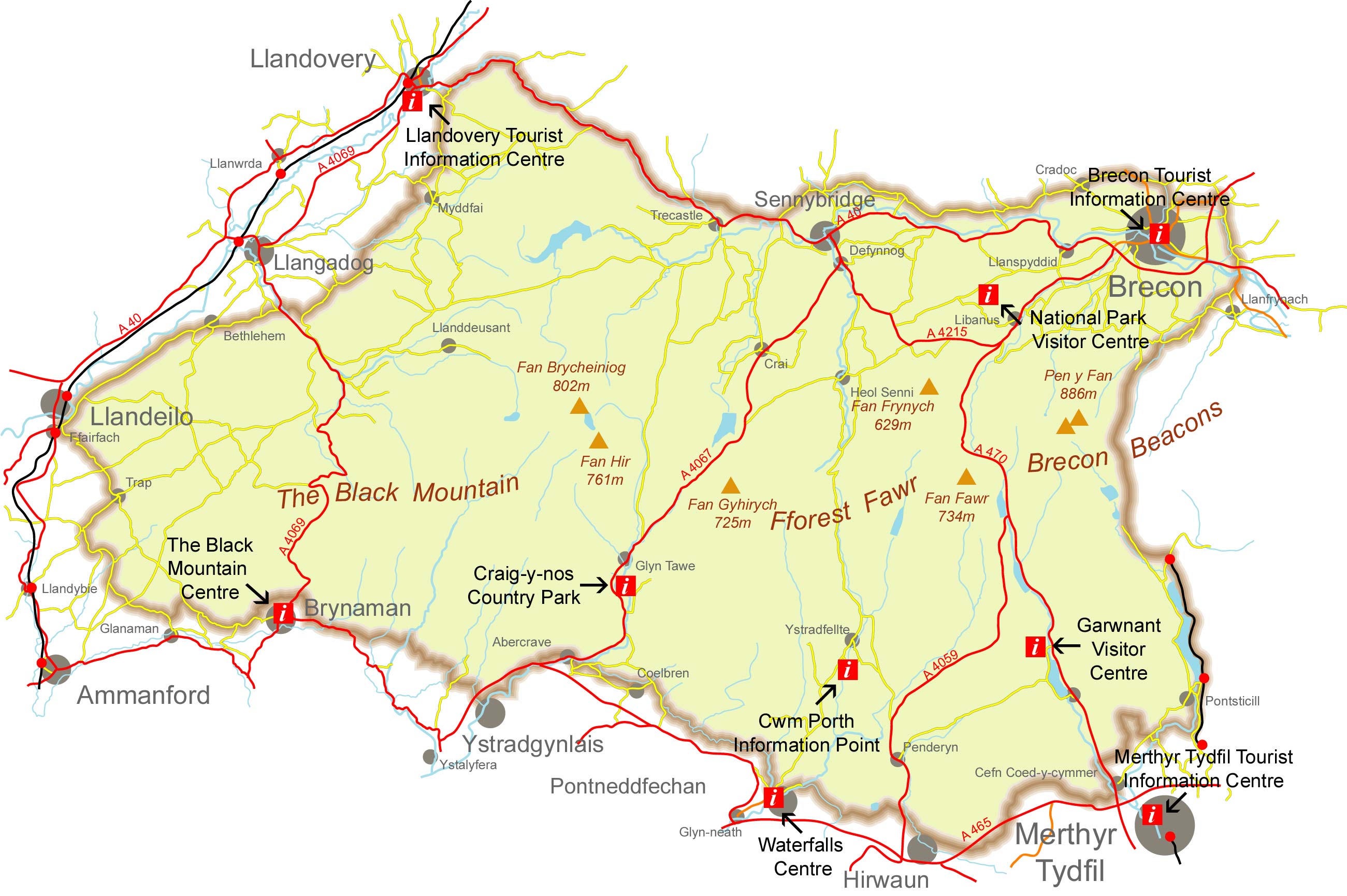 ENG info centres | Fforest Fawr